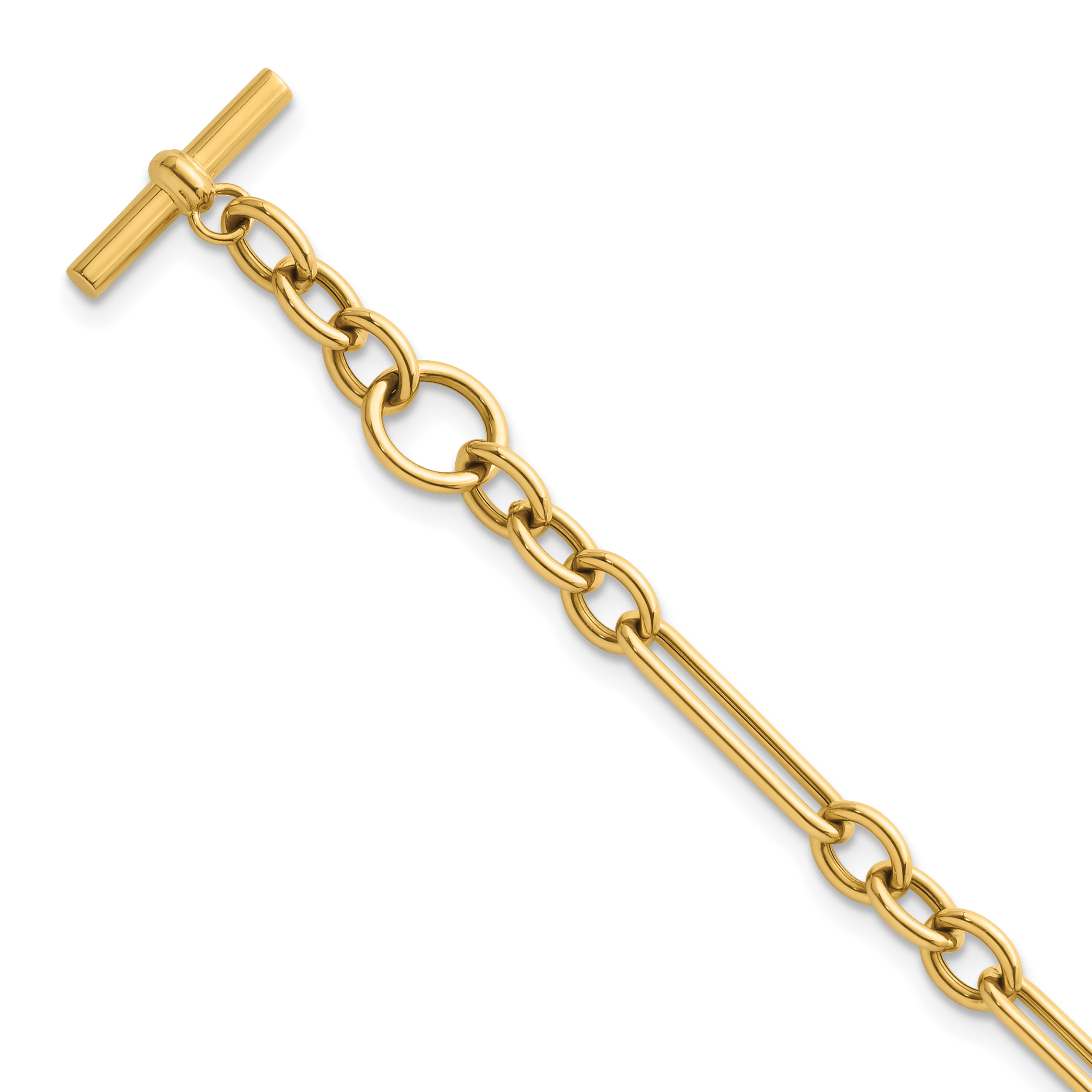 HERCO Gold Mixed Link Bracelets with T Bar HERCO