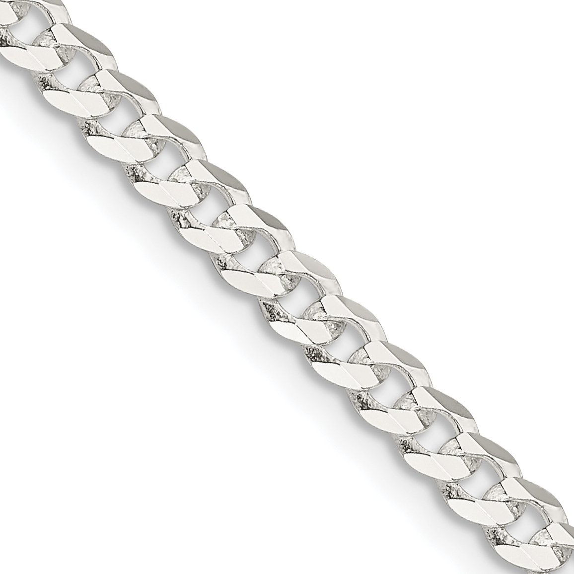Sterling Silver 3.8mm Flat Curb Chain Quality Gold Canada