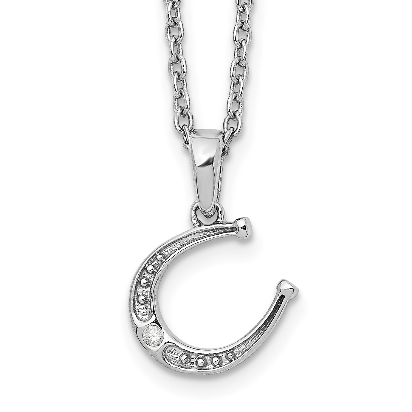 Horseshoe pendant silver store